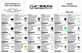 TOYOTA CLIPS & FASTENERS